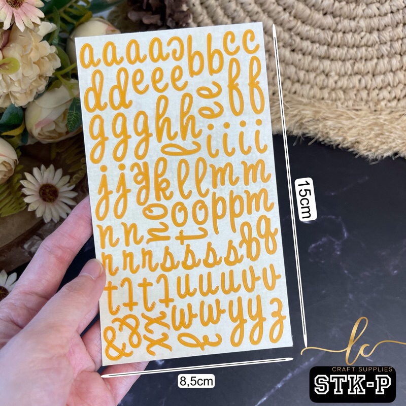 Jual Stiker Huruf dan angka Vintage Huruf Besar Stiker Alfabet Agenda ...