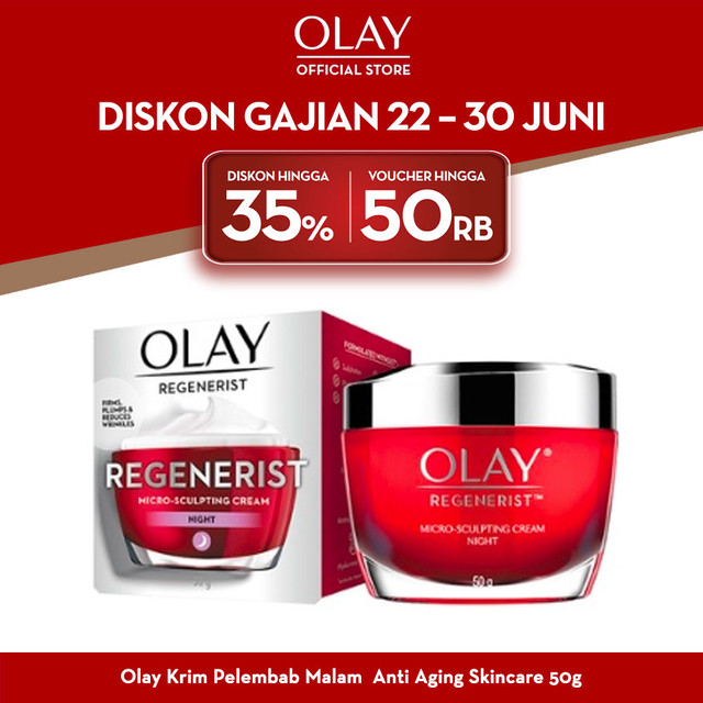 Jual Olay Regenerist Micro Sculpting Night Cream Niacinamide Skincare Moisturizer Antiaging 50gr ...