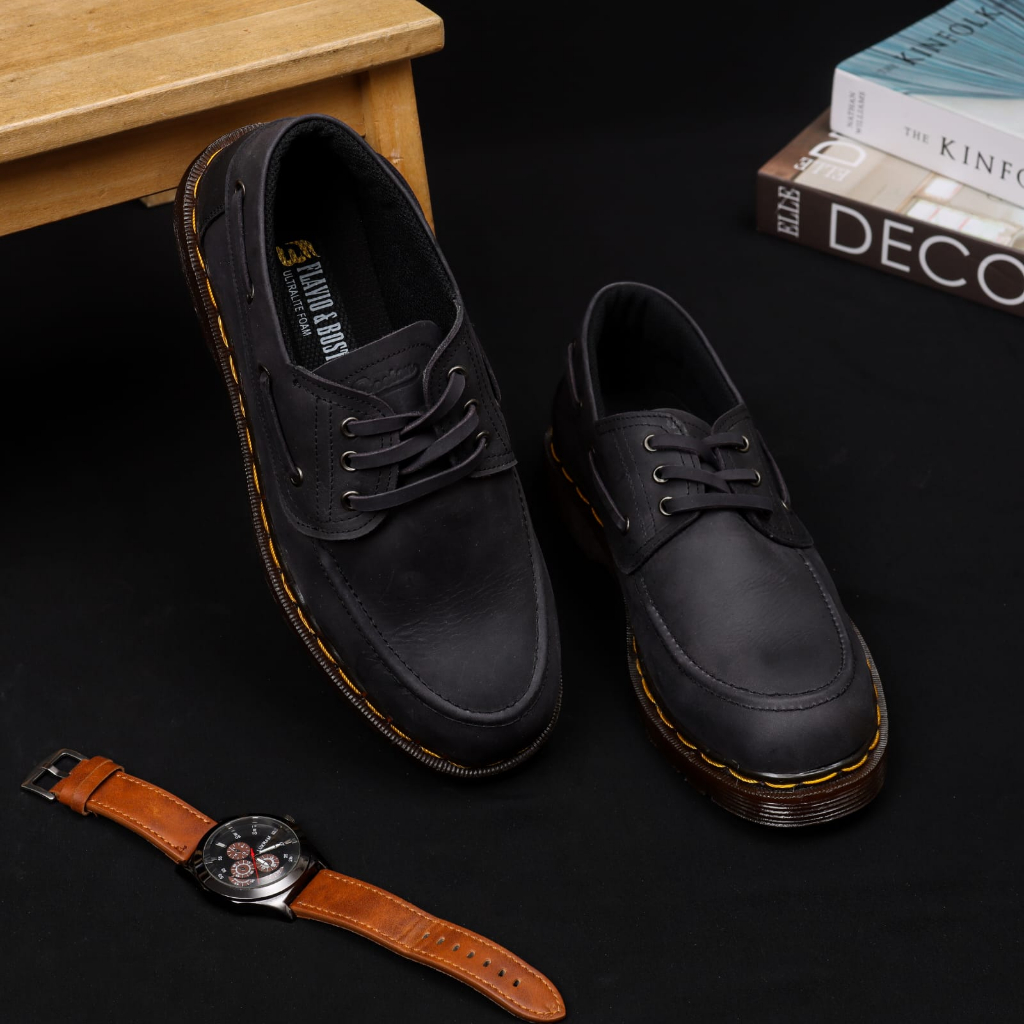 Jual sepatu boat shoes sepatu pantofel pria sepatu kerja pria sepatu ...