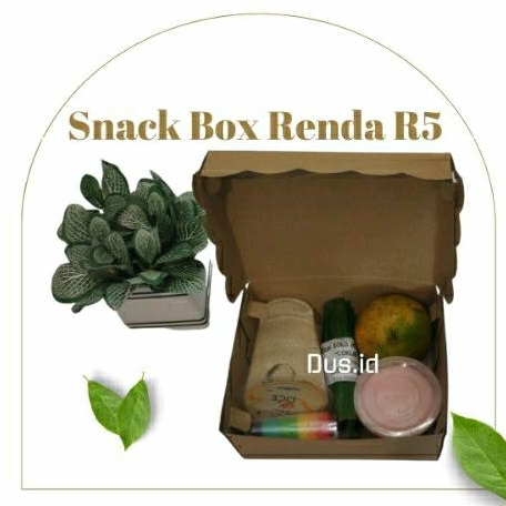 Jual Dus Kue R5, Snack Box Kraft 12x16, Dus renda R5, dus kue renda ...