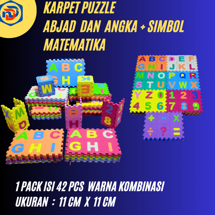 Jual Karpet Puzzle Anak 42 pcs 1cm x11cm x11cm Angka dan Abjad | Shopee ...