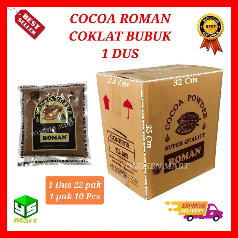Jual ( 1 DUS ) Cocoa powder coklat bubuk roman 35gr / kakao bubuk roman ...
