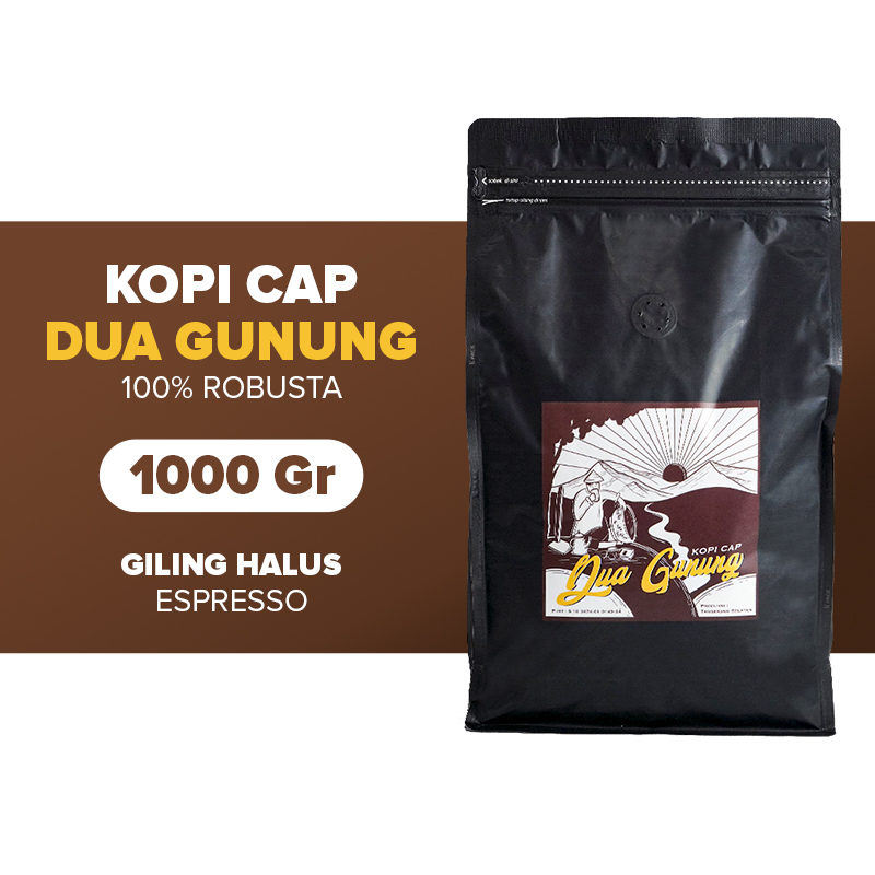 Jual Kopi Robusta Cap Dua Gunung Kopi Bubuk Giling Halus Espresso ...