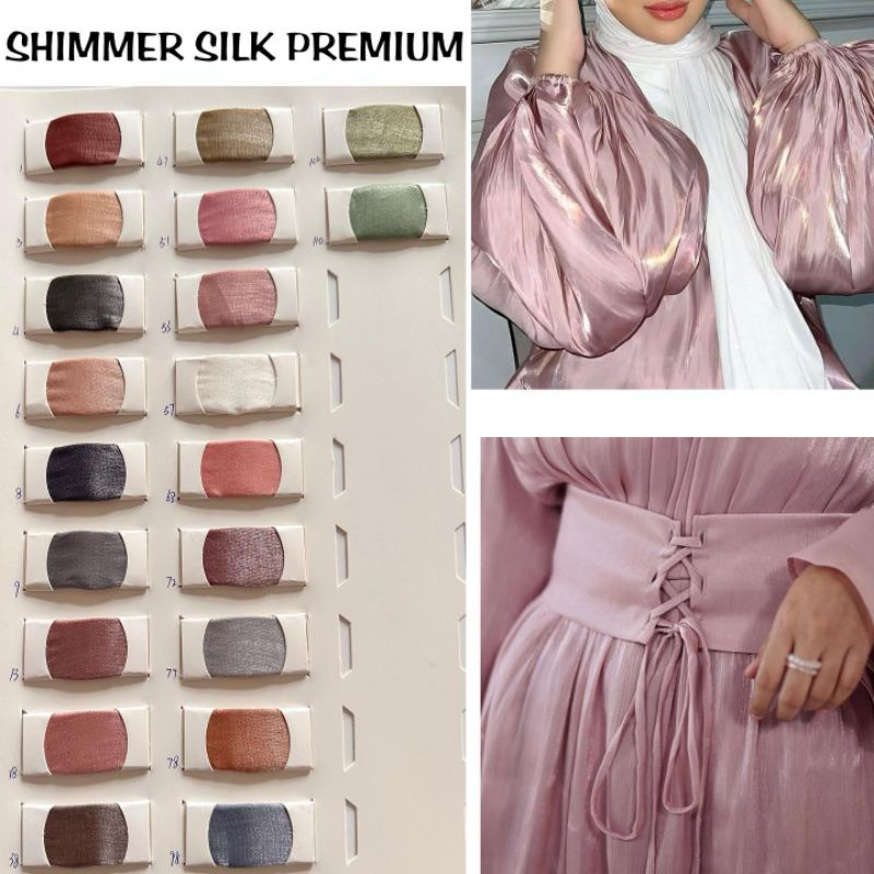 Jual Kain Shimmer Silk Premium harga setengah meter | Shopee Indonesia
