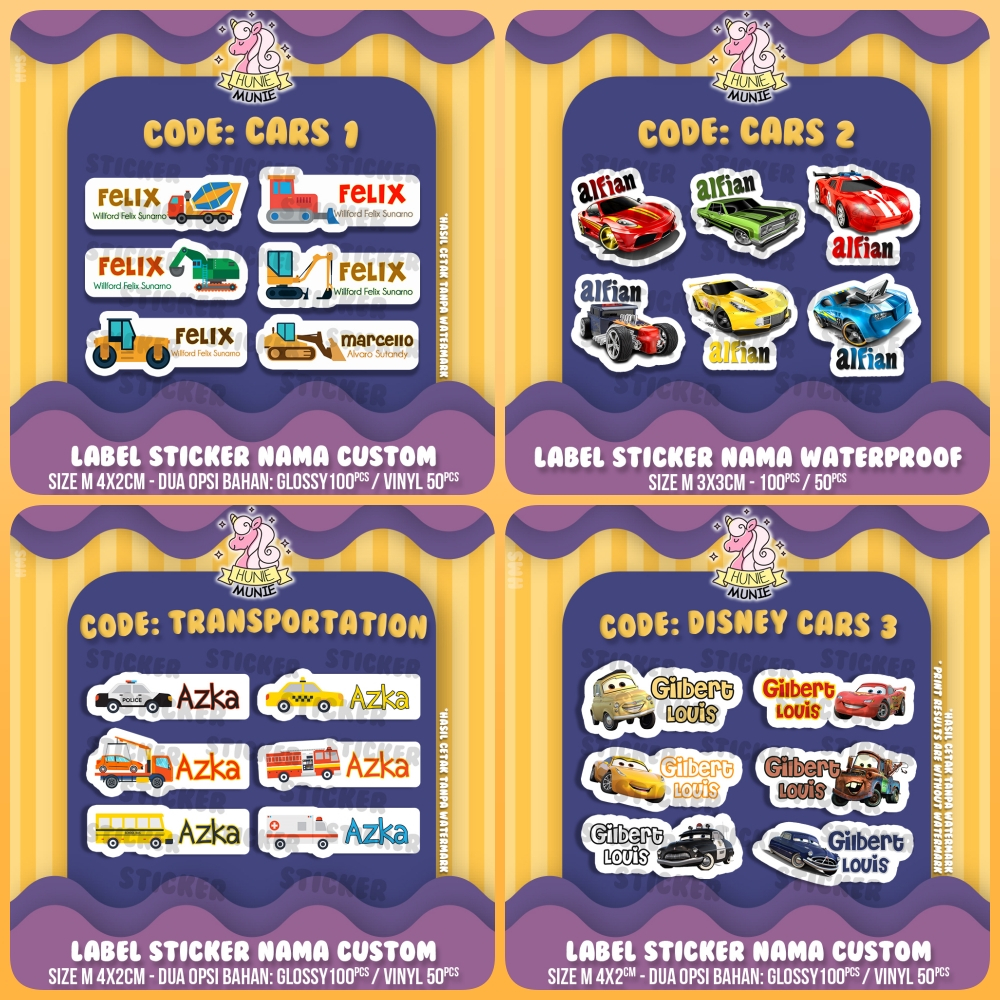 Jual Sticker Label Nama Custom - Vehicle SERIES (100pcs) Bulldozer ...