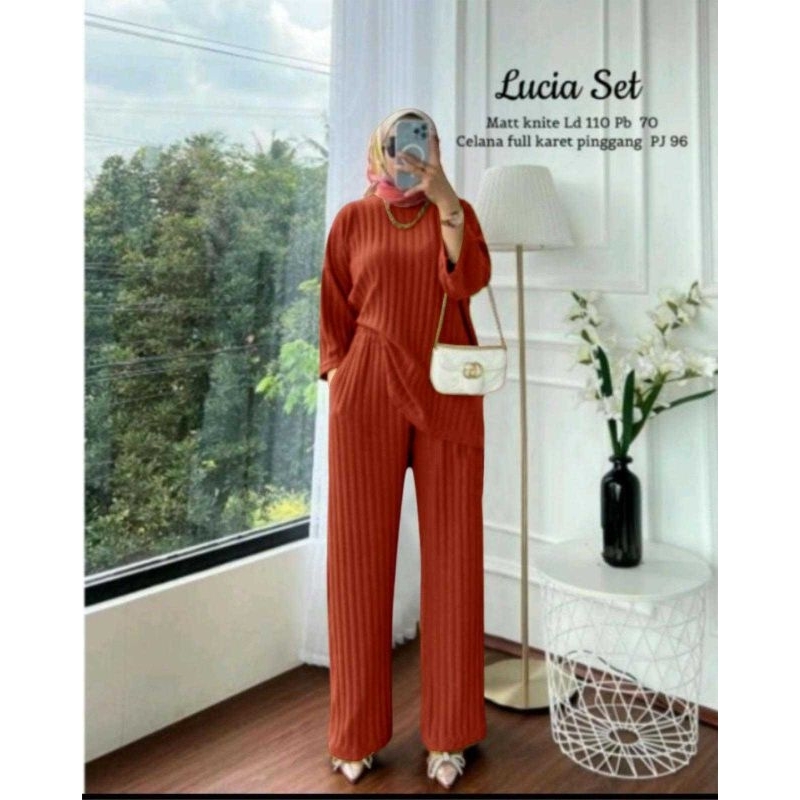 Jual LUCIA SET / SETELAN KNIT / SETELAN JUMBO | Shopee Indonesia