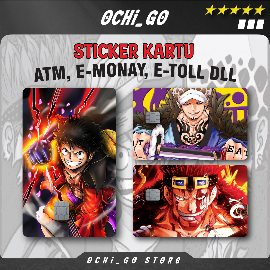 Jual Sticker Kartu Atm One Piece Garskin Skin Card Atm Anime One Piece ...
