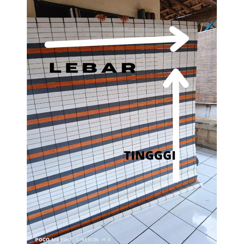 Jual kerey/ tirai outdoor bahan pvc (Lebar 250-300cm) ukuran (L x T ...