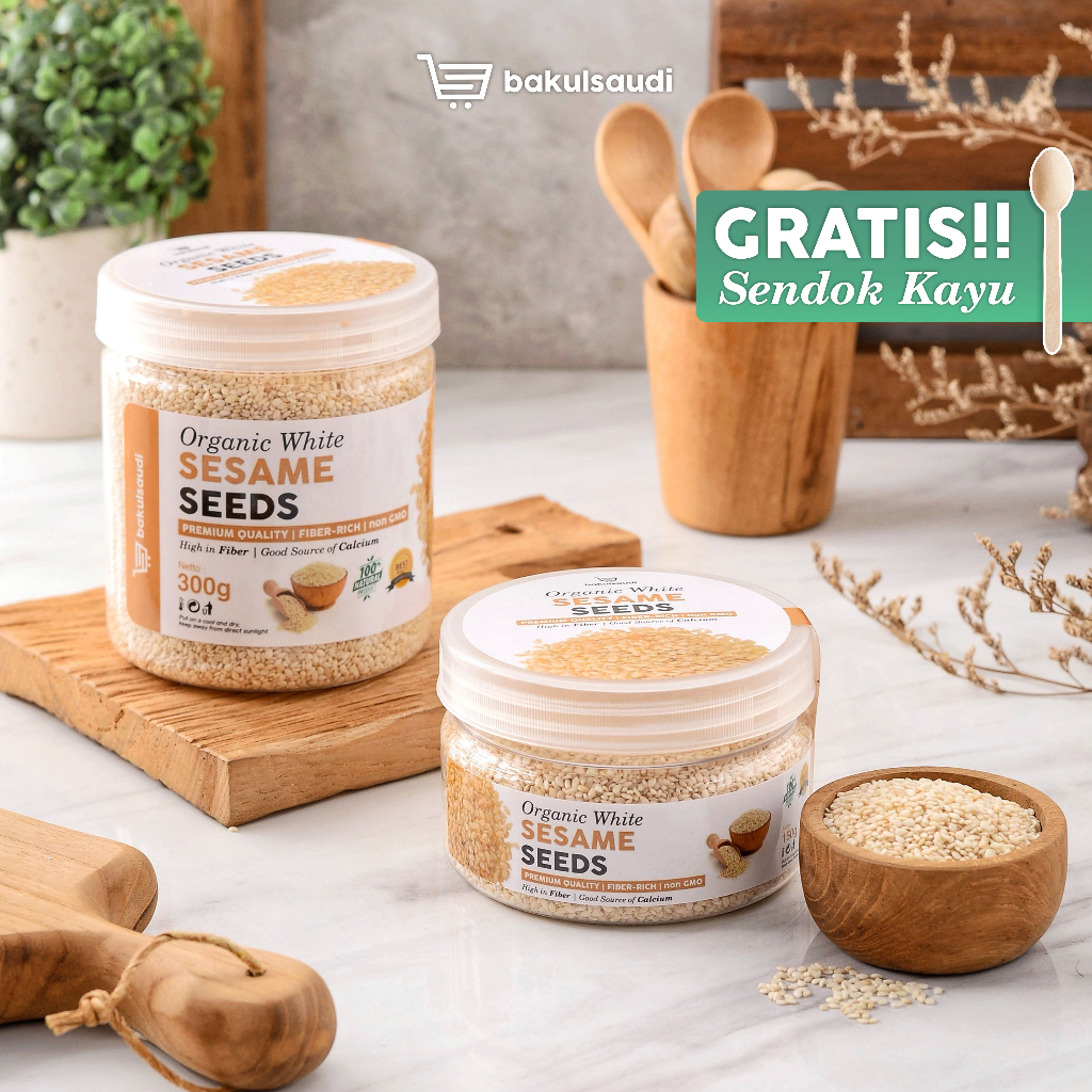Jual Organic Roasted White Sesame Seeds Premium / Biji Wijen Putih ...