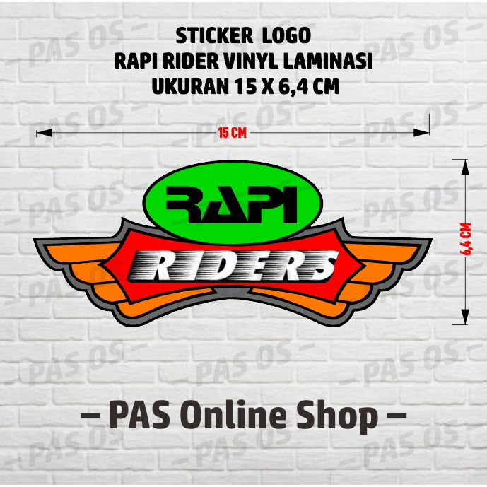 Jual STICKER LOGO RAPI RIDER UKURAN 15 X 6,4 CM ( BESAR ) | Shopee ...