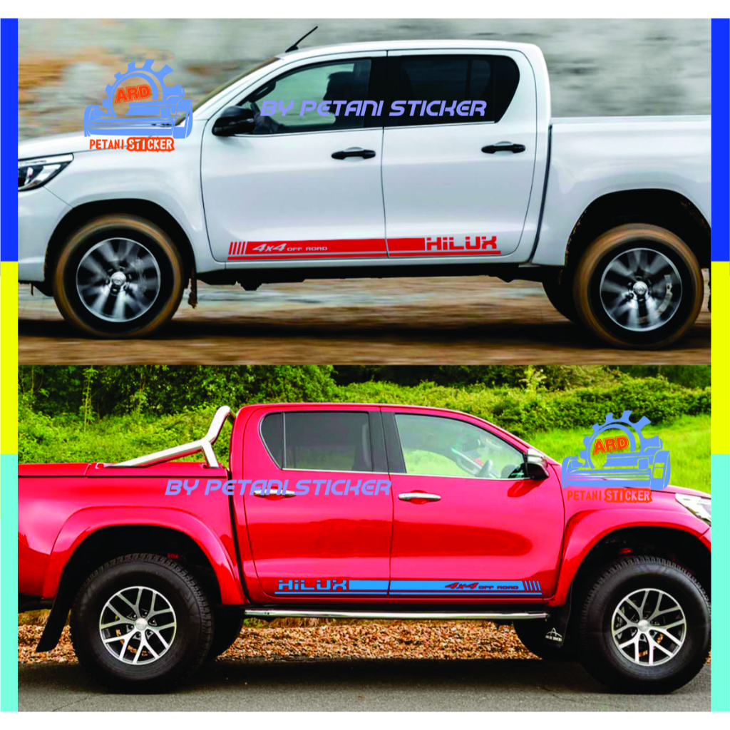 Jual hilux stiker sticker mobil toyota hilux off road body samping ...