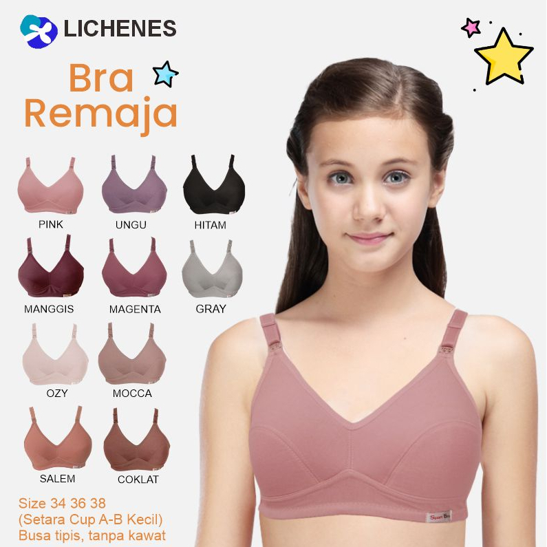 Jual LICHENES - Bra Remaja Busa Tipis Tanpa Kawat BH Remaja | Shopee ...