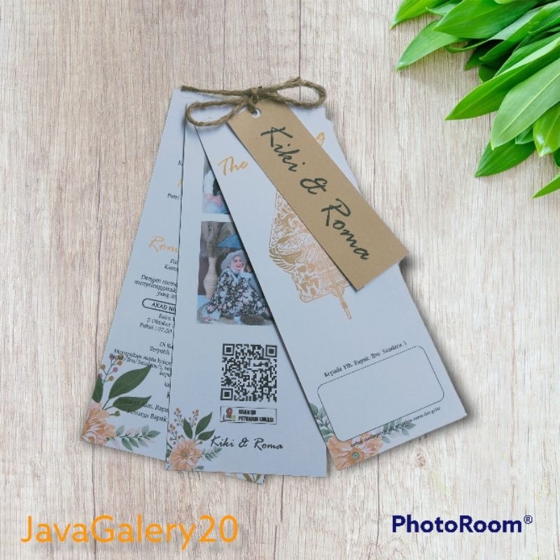 Jual undangan nikah undangan pernikahan hangtag murah undangan rustic ...