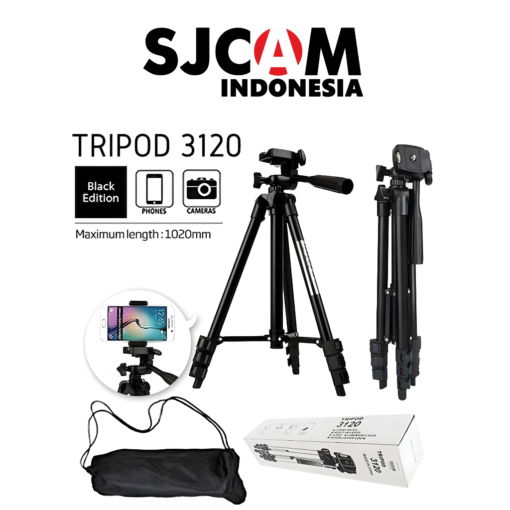Jual TRIPOD 3120 3way tripod handpone vlog pegangan kamera | Shopee ...