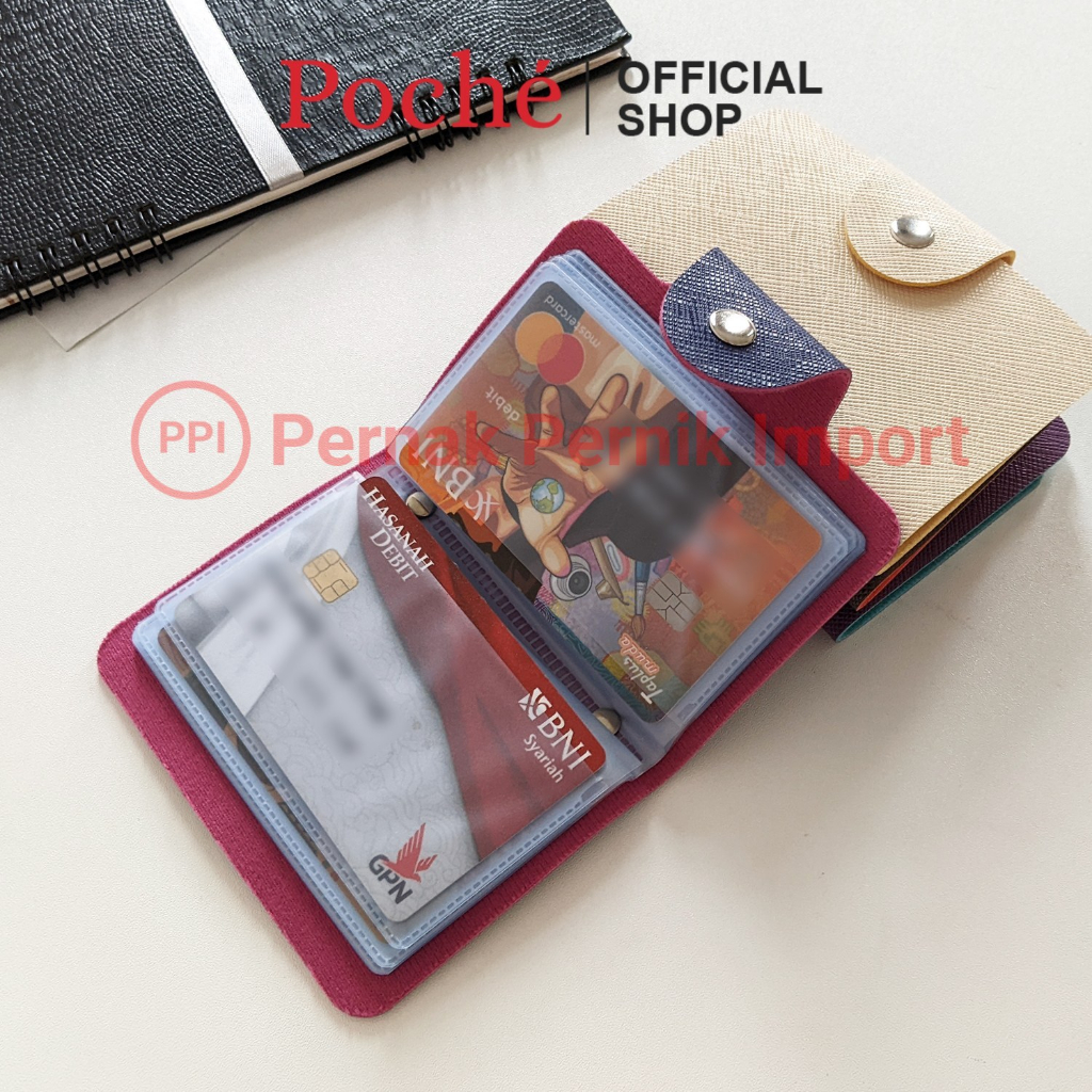 Jual Dompet Kartu Kulit Stylish | Card Holder Mika 24 Slot Anti Ribet ...