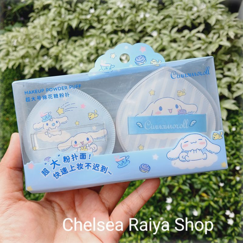 Jual Miniso x Sanrio Cinnamoroll Makeup Powder Puff 2pcs + Case ...