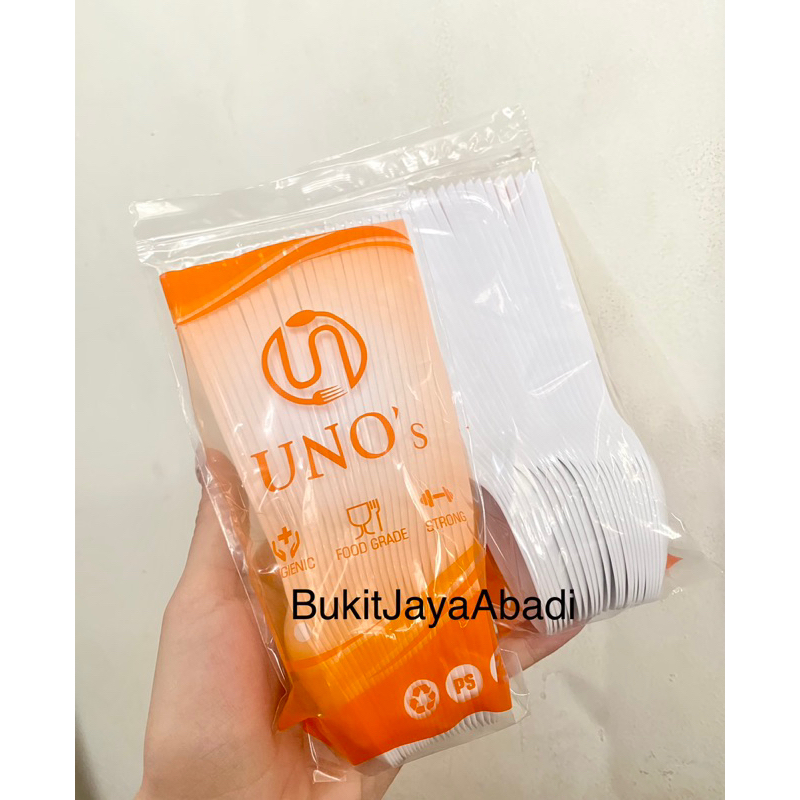 Jual Sendok Makan Putih Susu UNO @25pcs | Shopee Indonesia