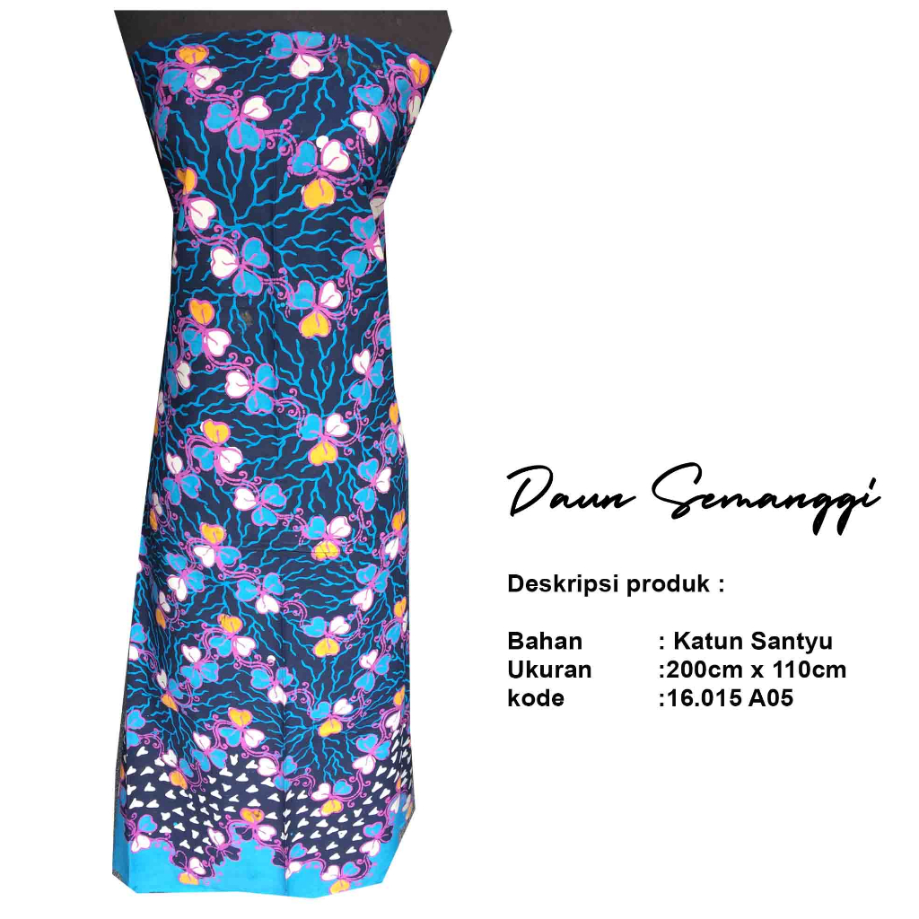 Jual batik tulis motif daun semanggi khas surabaya - seragam dinas ...