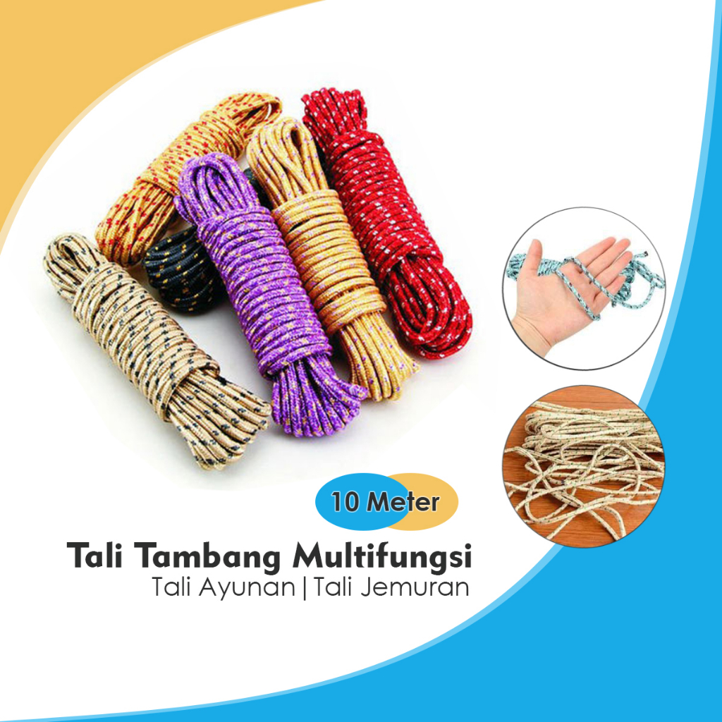 Jual Tali Ayunan Tali Tambang Jemuran Multifungsi 10 Meter | Shopee ...
