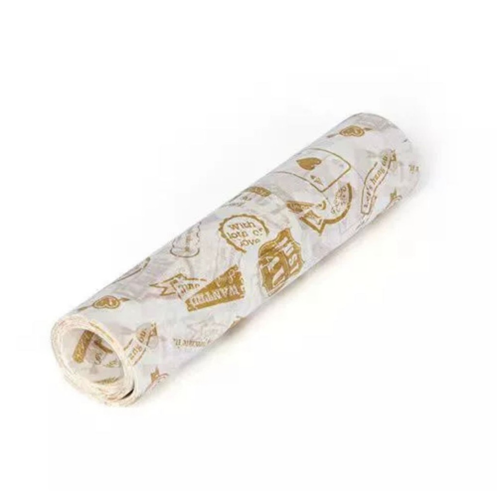 Jual KERTAS ROTI BAKING PAPER MOTIF KERTAS BURGER || KERTAS ...