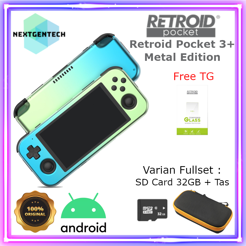 Jual Retroid Pocket 3+ Metal Edition Retro Handheld Game Console ...