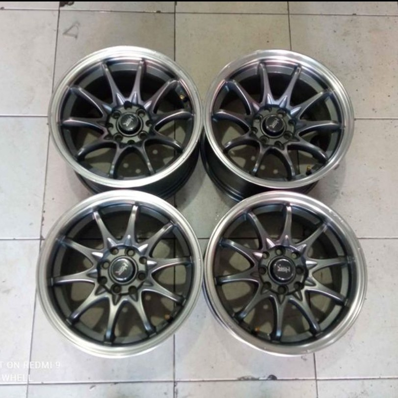 Jual VELG MOBIL BEKAS HSR HIROSHIMA RING 15X7/8 PCD 4X100 4X114 ET35/20 COCOK BUAT JAZZ YARIS ...