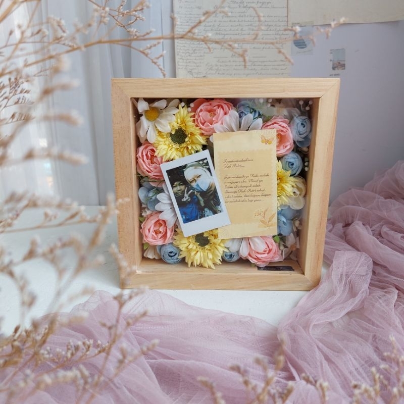 Jual bunga frame artificial 20x20x5 cm | Shopee Indonesia