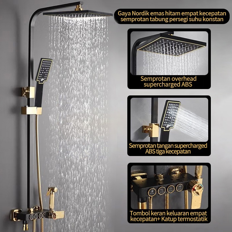 Jual Shower Kamar Mandi 1 Set + Kran Cabang/Shower Mandi Set Stainless ...