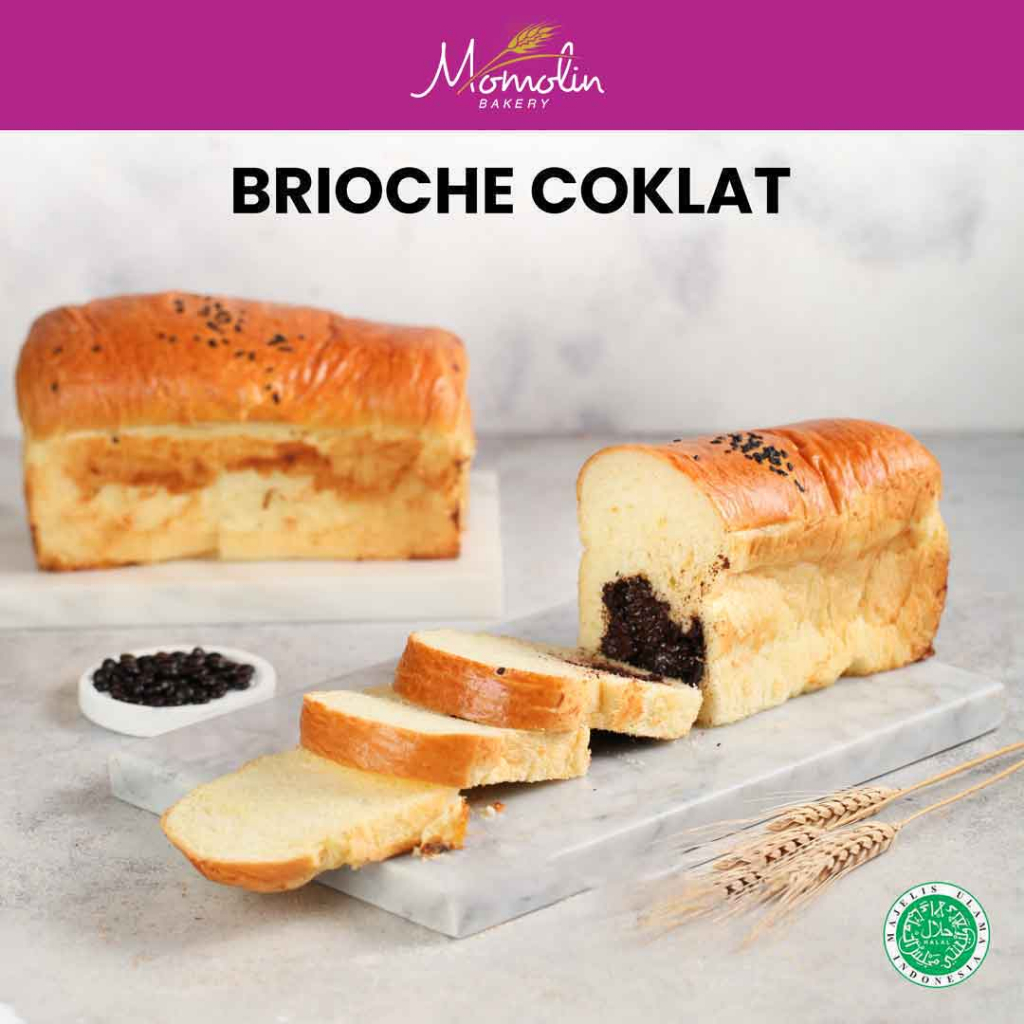 Jual Momolin Bakery Brioche Cokelat Momolin Bakery | Roti Kasur | Roti ...