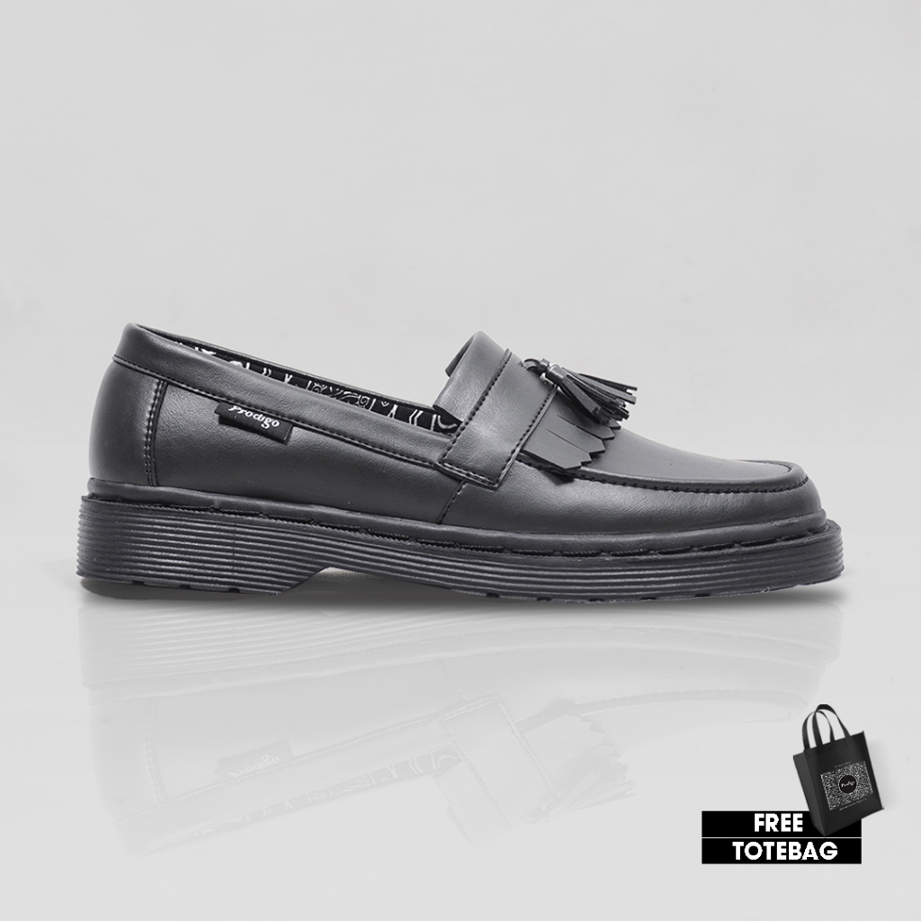 Jual Prodigo * Sepatu Pria Barito Full Black | Sepatu slip on | loafer ...