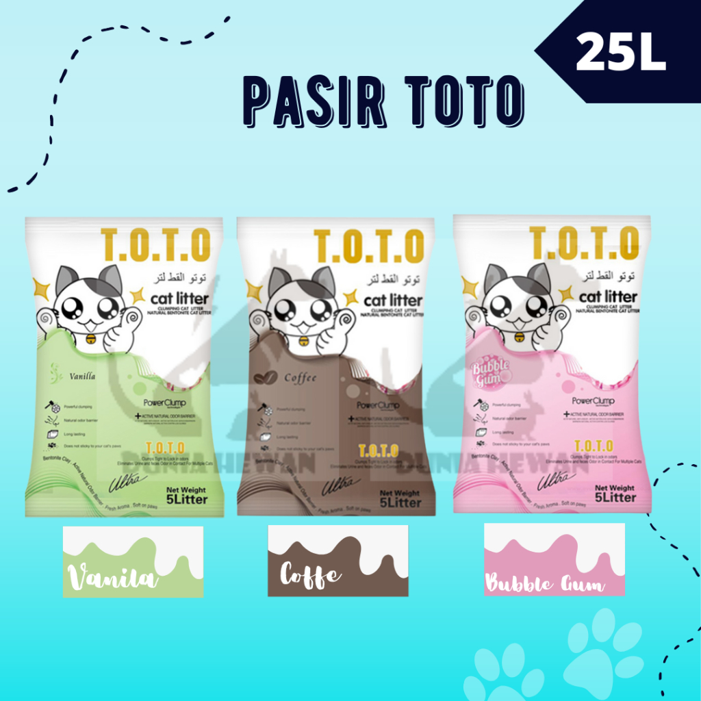 Jual PASIR KUCING GUMPAL TOTO 25L 25 L 25 LITER 25LITER SETARA 20KG ...