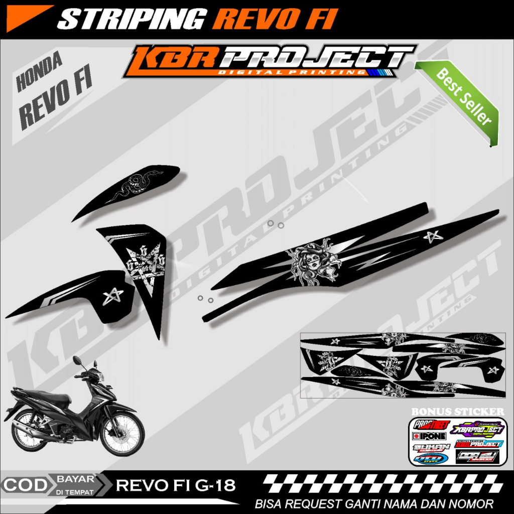 Jual REVO FI MEDUSA STIKER STRIPING PREMIUM MOTOR KEREN LIS VARIASI ...