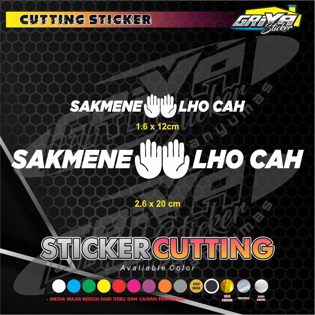 Jual STICKER STIKER CUTTING SAKMENE LHO CAH VIRAL | Shopee Indonesia