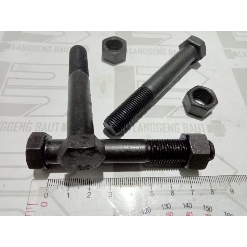 Jual Baut Mur BAJA M12 X 80 / 8cm Halus Kunci 17 M12x80 P 1.25 | Shopee Indonesia
