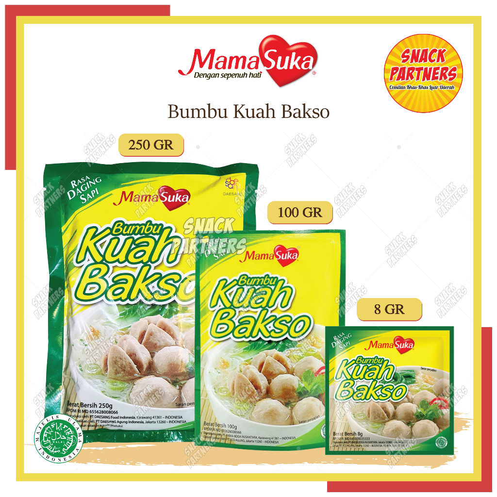 Jual MAMASUKA Bumbu Kuah Bakso 8 100 250 GR - Mama Suka Sup Sop Daging ...