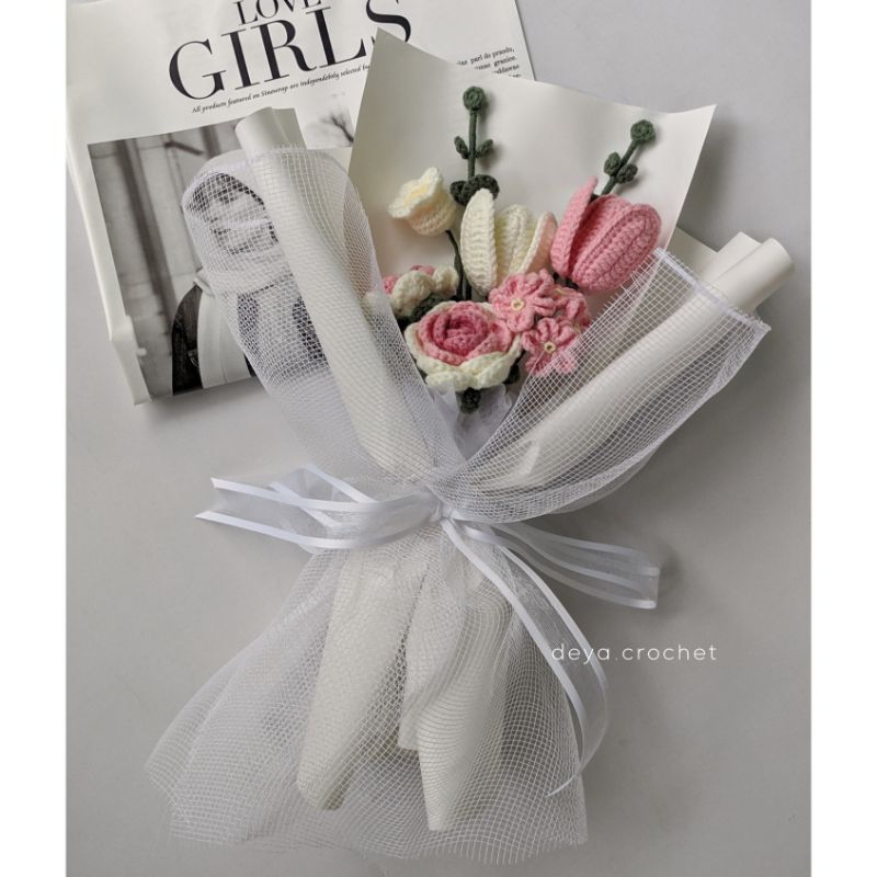 Jual BUKET BUNGA RAJUT | BUKET AESTHETIC | BOUQUET CROCHET | Shopee ...