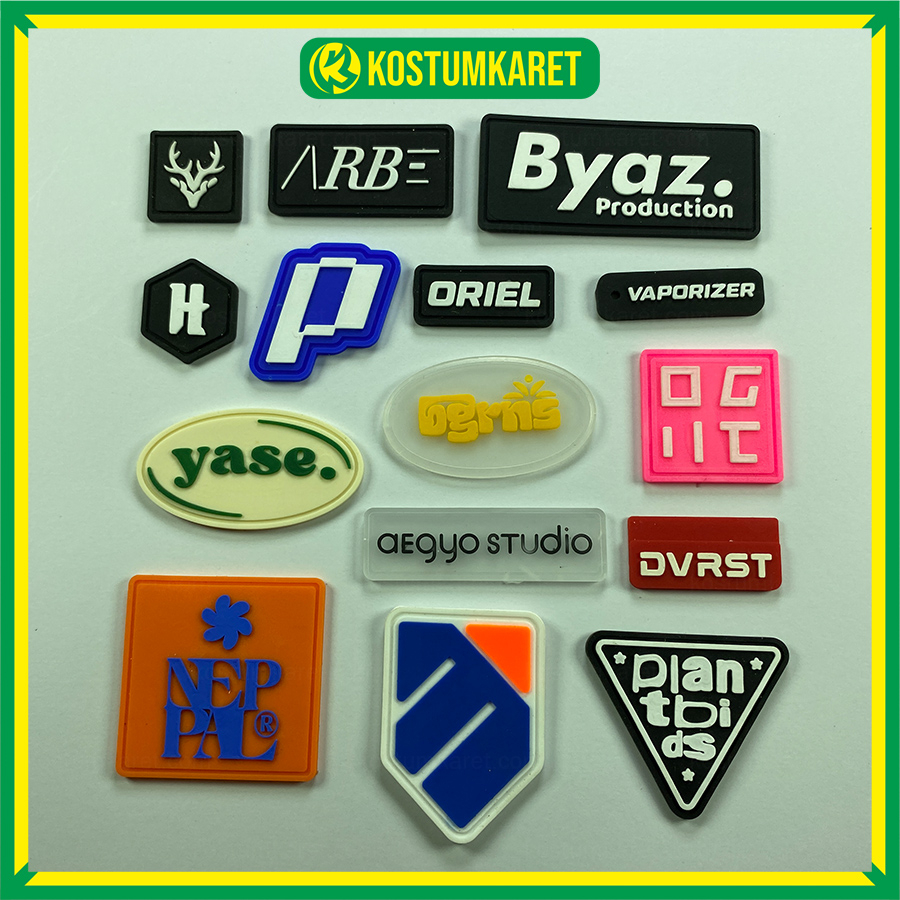 Jual [ Minimal 100pcs ] Custome Patch Label Karet Bebas Desain Untuk ...