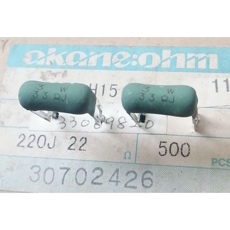 Jual 1BIJI RESISTOR 33R,3 WAT AKANE OHM | Shopee Indonesia