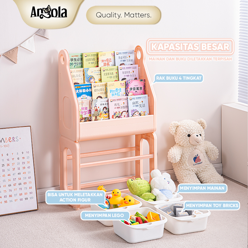 Jual ANGOLA Rak Buku Anak Bebek C01/C02 Baby Bookshelf Rack/Tempat ...