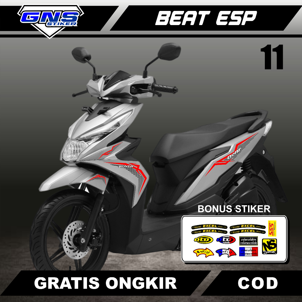 Jual STIKER STRIPING BEAT ESP 2016 2017 2018 2019 LENGKAP TRANSPARAN ...