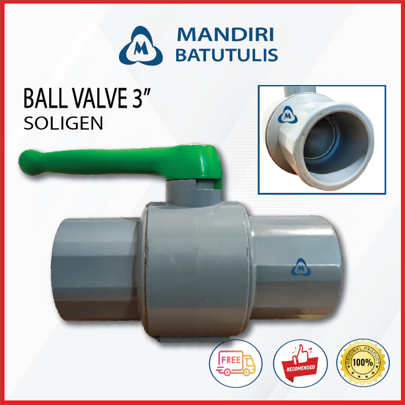 Jual Ball Valve Stop Kran 3" Stop Keran Jumbo 3inch Soligen Ballvalve PVC | Shopee Indonesia