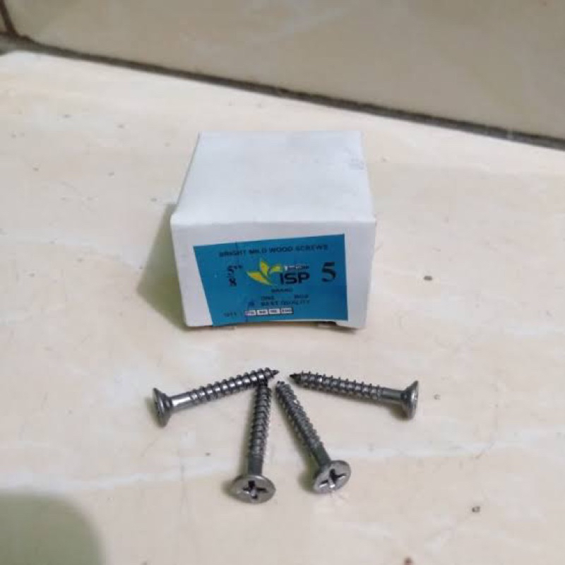 Jual (HARGA PER KOTAK) Skrup Kayu Plus (+) ISP 2cm 3/4” Sekrup Baut ...