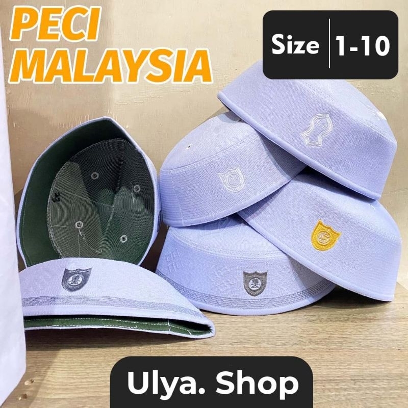 Jual Peci Kopyah kopeah Malaysia Songkok Putih Sambungan dewasa anak ...