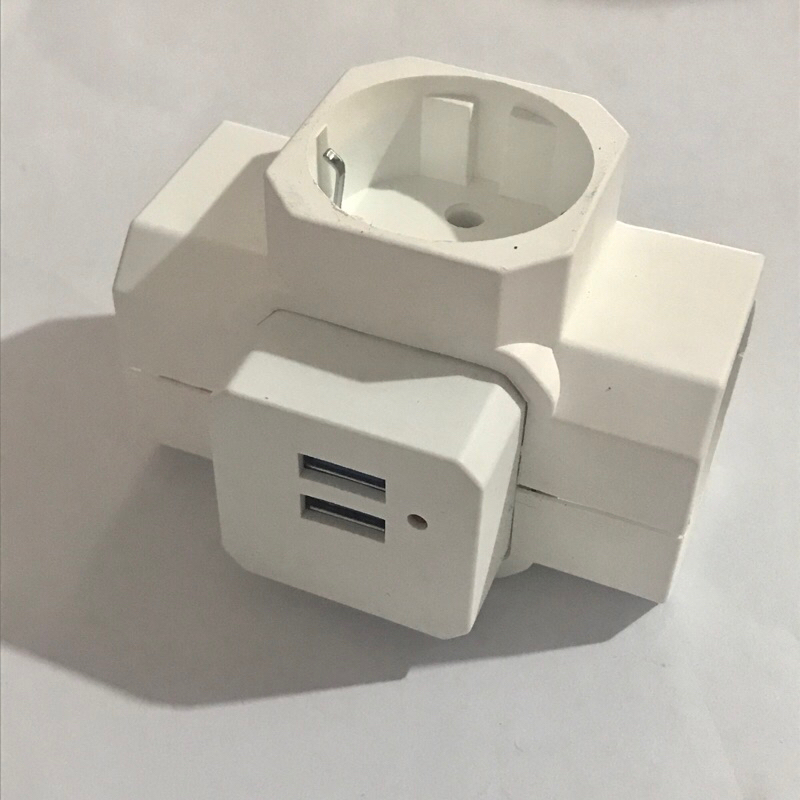 Jual Steker T ARD 2 USB MULTI FUNGSI - COLOKAN LISTRIK 3 cabang colokan ...