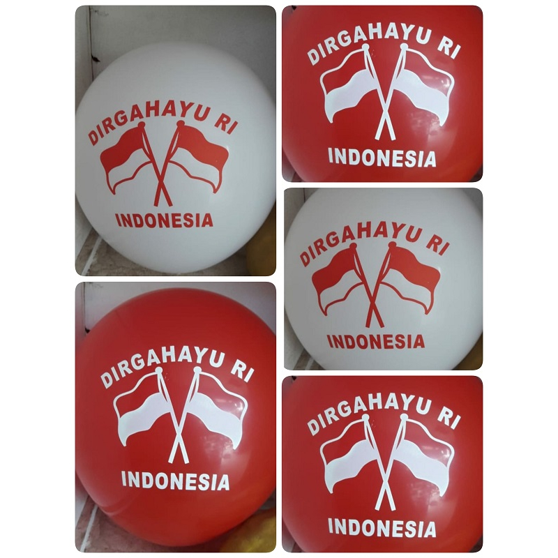 Jual Balon Bendera Dirgahayu RI Merah Putih 100 Pcs / Balon 17 Agustus ...