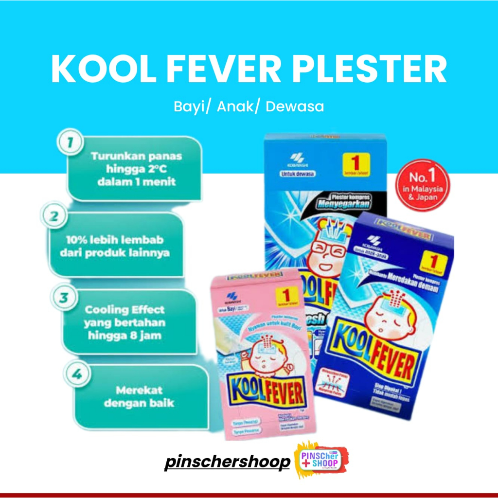 Jual Koolfever Plester Kompres Demam Bayi Anak Dewasa Hot Fever ...