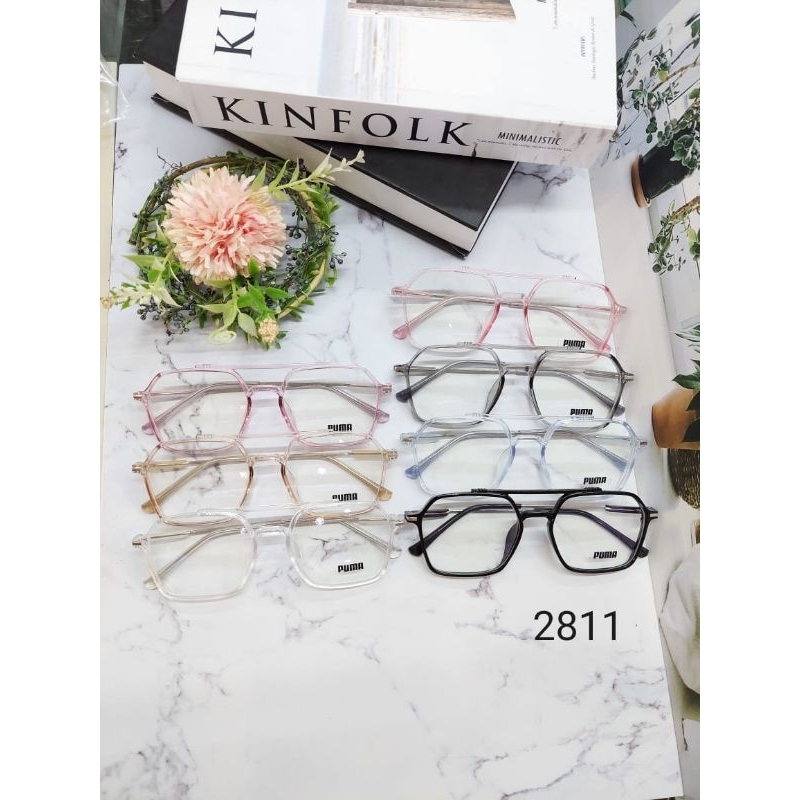 Jual Nnkacamata frame kotak pria wanita bahan plastik 2811 | Shopee ...
