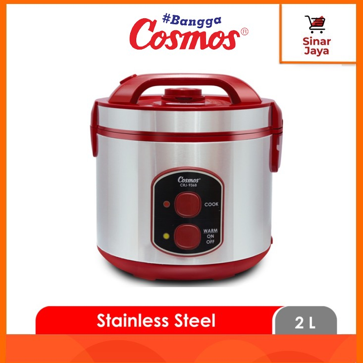 Jual COSMOS CRJ-9368 Magic Com / Rice Cooker 2 Liter (Stainless Steel ...