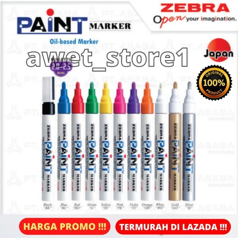 Jual Spidol Ban Paint Maker Zebra | Shopee Indonesia