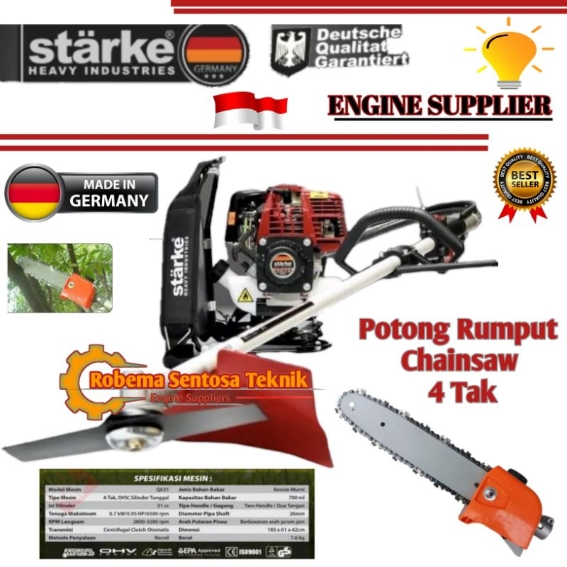 Jual MESIN POTONG RUMPUT DAN POTONG KAYU CHAINSAW 4 TAK | Shopee Indonesia
